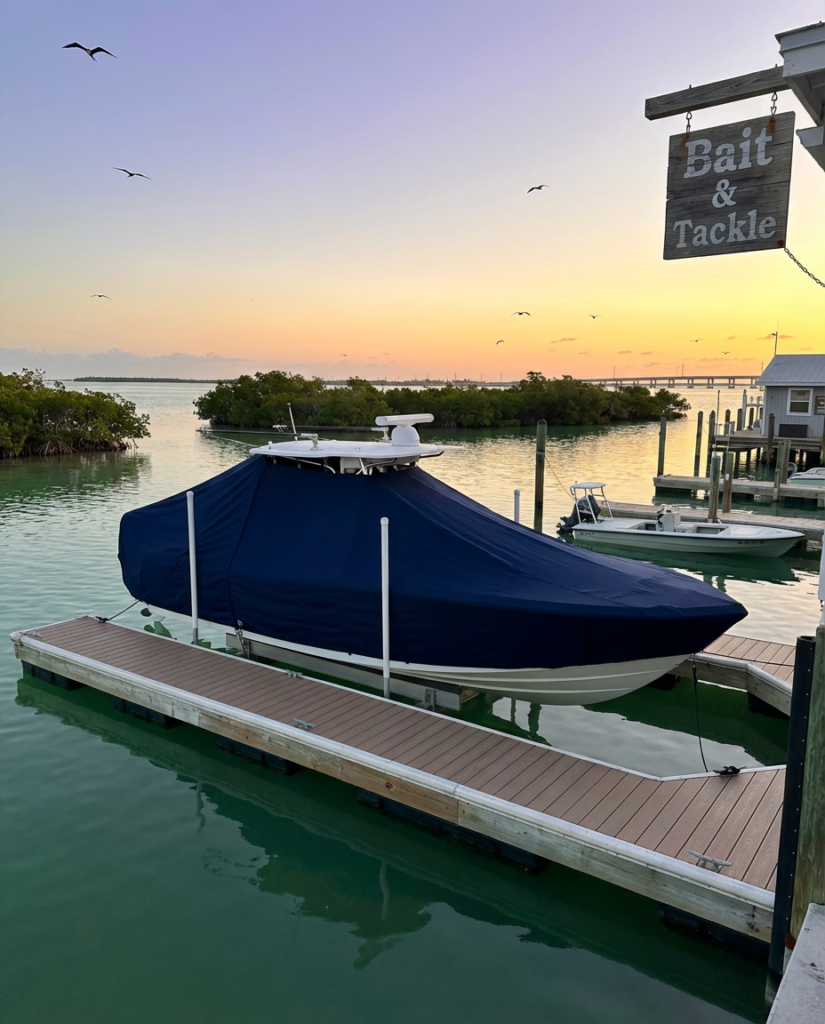 Boston Whaler 230 Outrage T-Top Boat Cover & Canvas