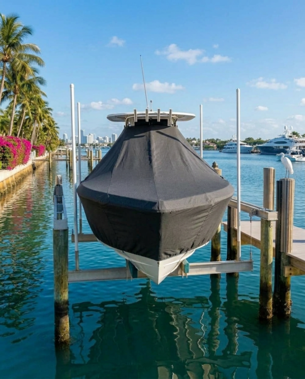 Invincible 33 Catamaran T-Top Boat Cover & Canvas